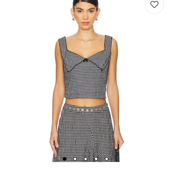 Miaou | Tops | Miaou Black And White Checkered Crop Top | Poshmark